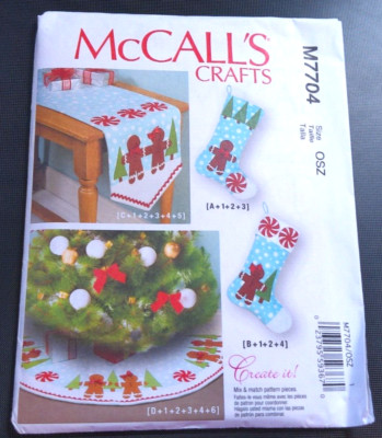 McCalls Crafts Pattern M7704 ~ CREATE IT! ~ Christmas Stocking ...