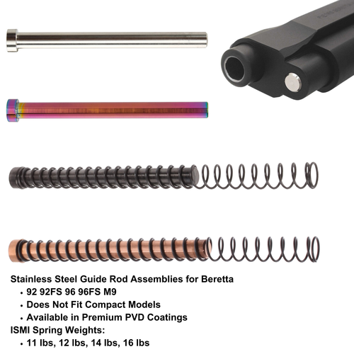 for Beretta 92 92FS 96 96FS M9 INOX Guide Rod Assembly Stainless Steel ...