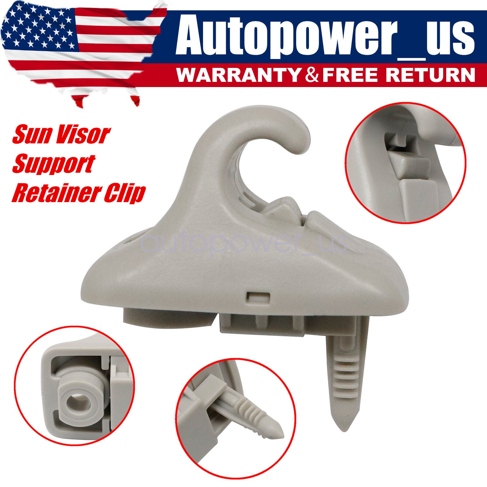 For Hyundai Elantra Sonata Kona Getz Sun Visor Support Retainer Clip ...
