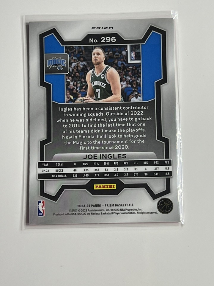 2023-24 Panini Prizm Basketball - Pink Cracked Ice - Joe Ingles #296 ...