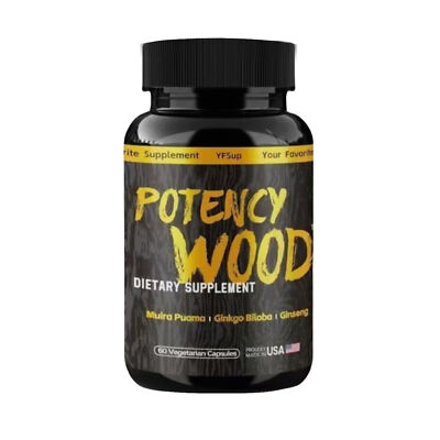 Potency Wood Dietary Supplement Muira Puama Ginko Biloba Ginseng 60 ...