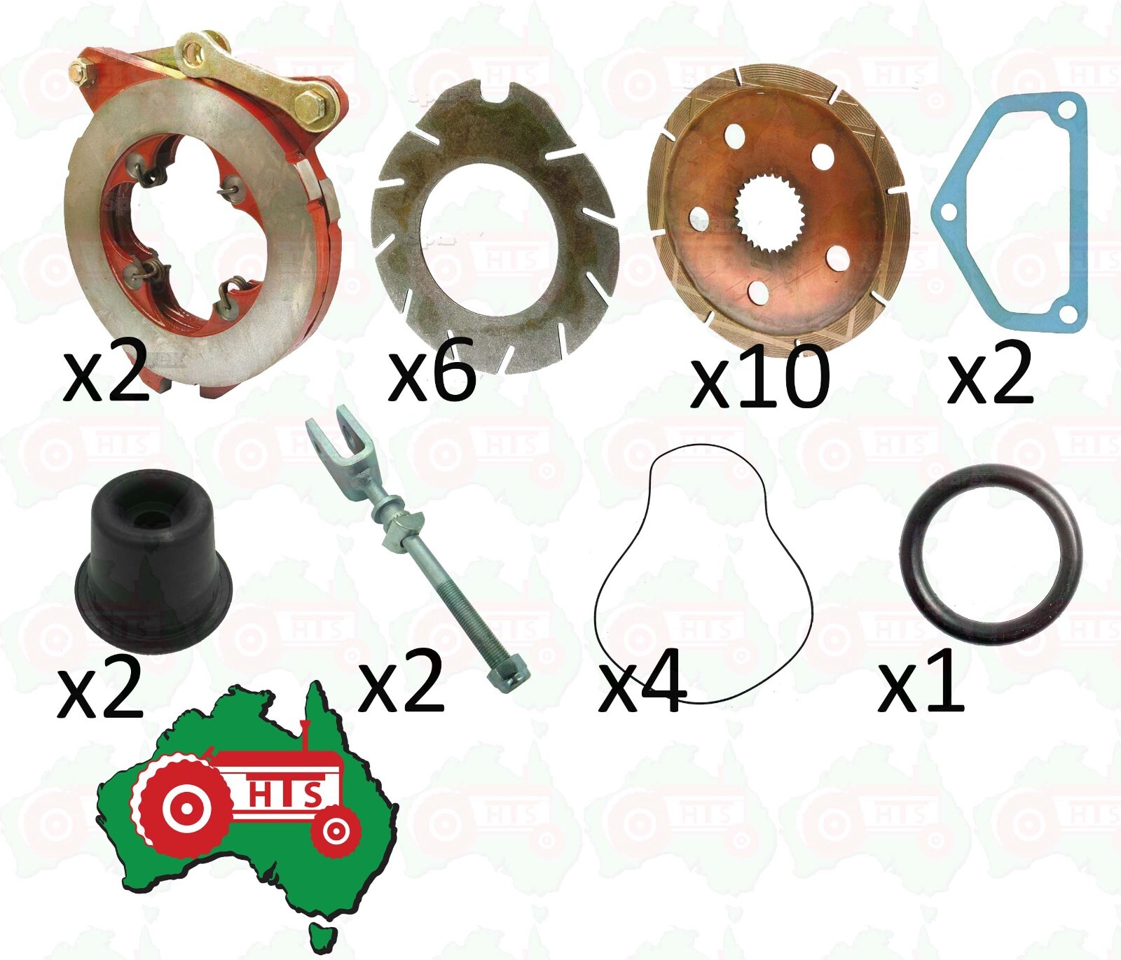 Tractor Wet Brake Complete Repair Kit Fits For Massey Ferguson 1080 ...