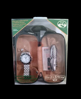 NEW Field And Stream Watch And Utility Knife Outdoor Sports Set Zipper ...