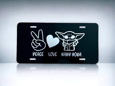 Baby Yoda! Laser Engraved Front License Plate!! Very Durable and ...