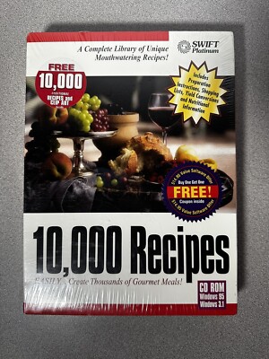 1996 Swift Platinum 10,000 Recipes CD ROM Vintage-ware | eBay
