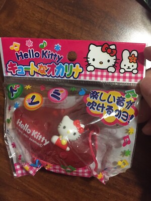 RARE 2001 Sanrio Red HELLO KITTY 7-Hole OCARINA Whistle Toy Flute Japan ...