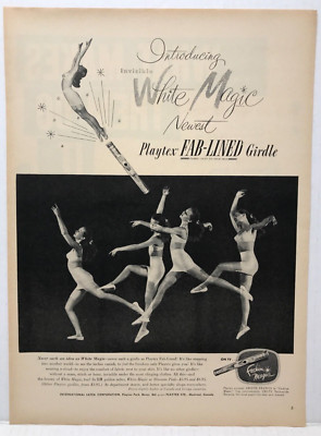 1951 White Magic Playtex FAB-LINED Girdle VINTAGE PRINT AD L51 | eBay