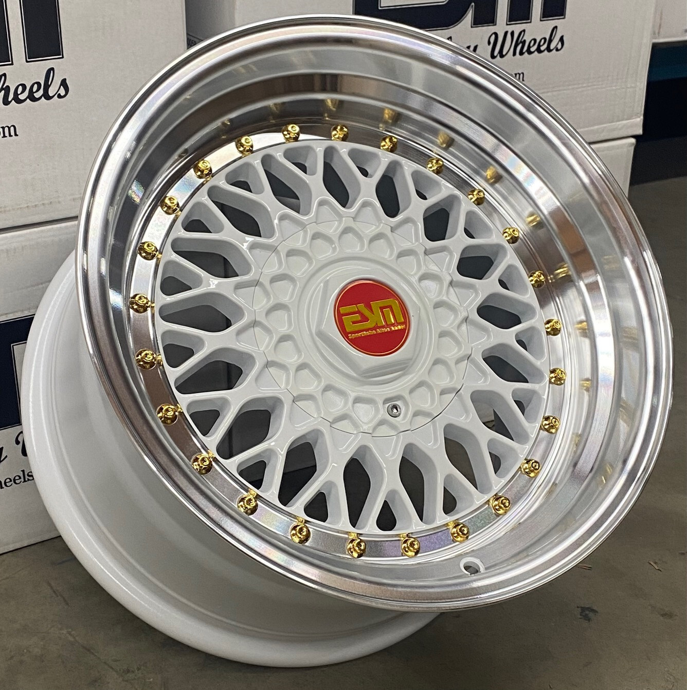 16x9 +15 White 4x100 5x100 ESM-02R Wheels Rims BMW E30 84-91 3 Series ...
