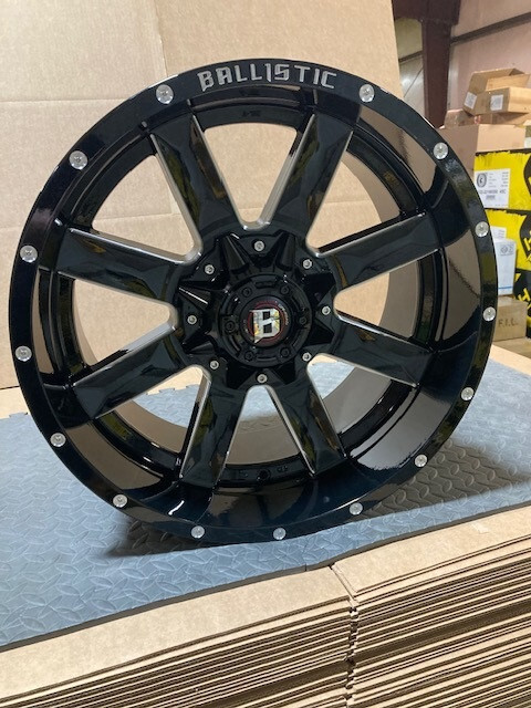 Ballistic Rage 20x12 Black & Milled *Single Wheel* 6-135 6-139.7 -44mm ...