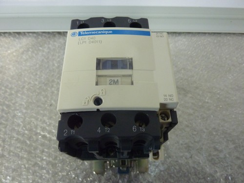 TELEMECANIQUE LC1 D40 (LP1 D4011) CONTACTOR (60-AMP) (3-POLE) (24V-COIL ...