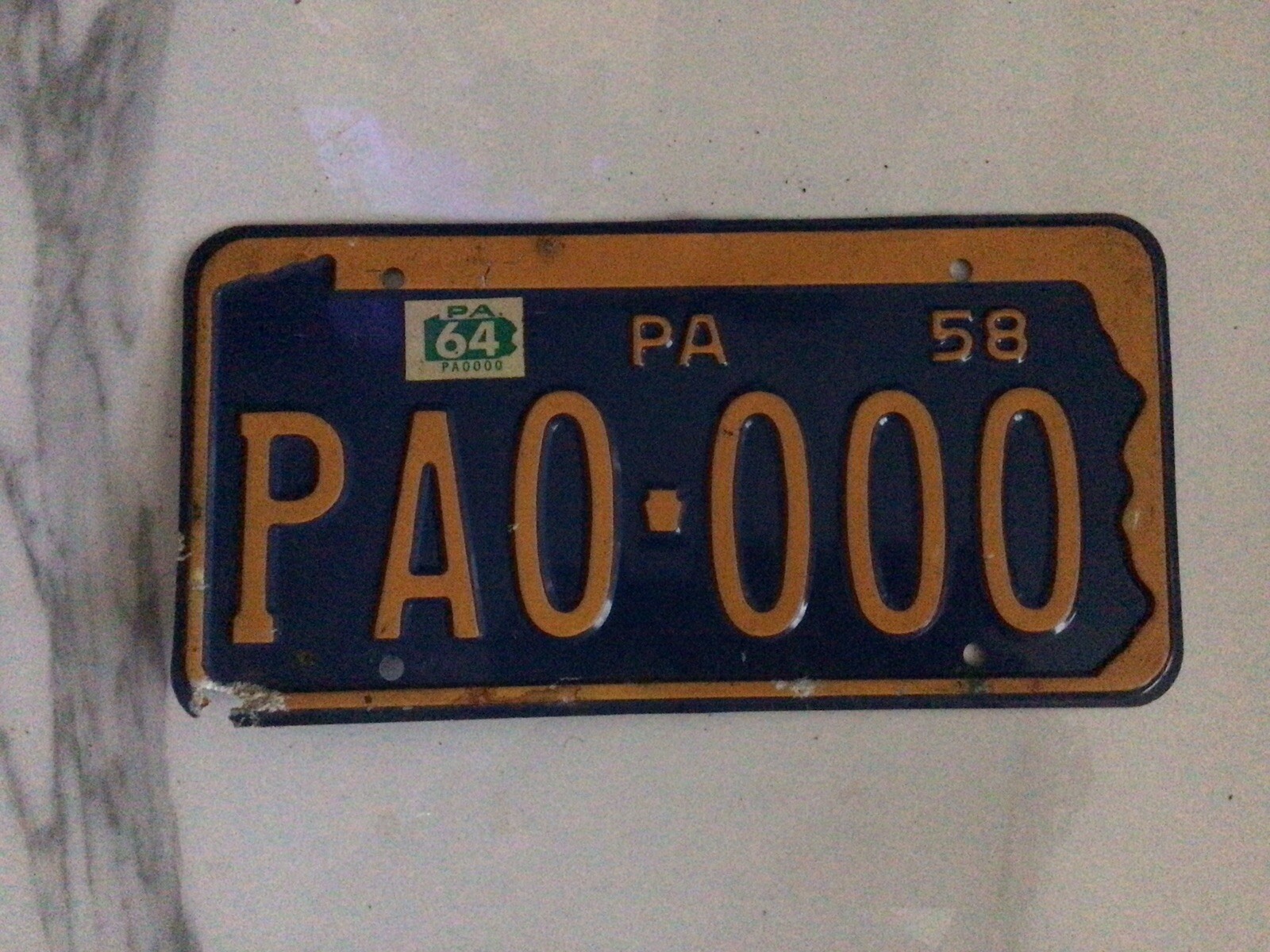 Philadelphia license Plate 1956 PA0-000 (Italian Reference) | eBay