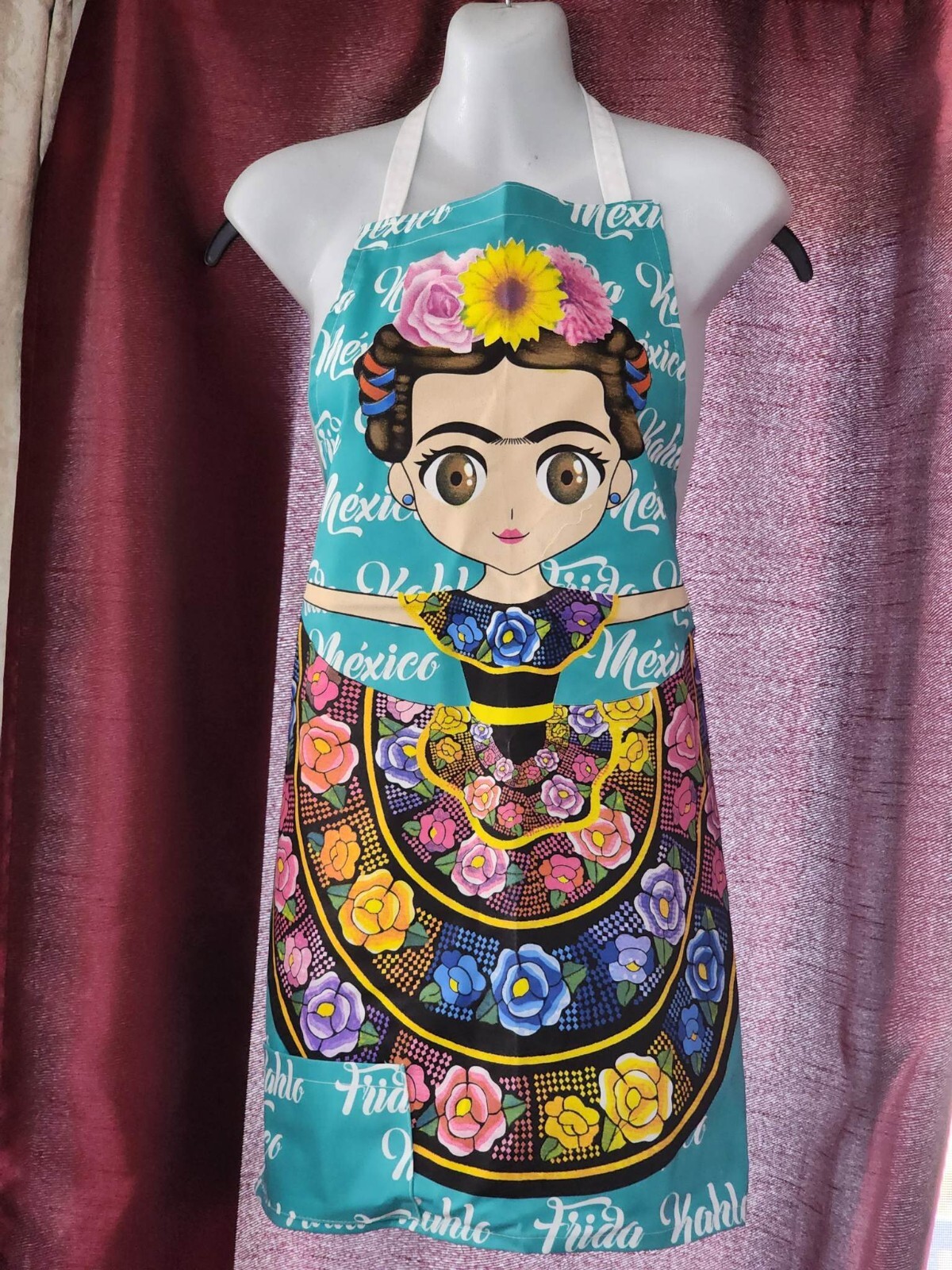 Frida Kahlo Apron One Size Fit All Turquoise Color | eBay