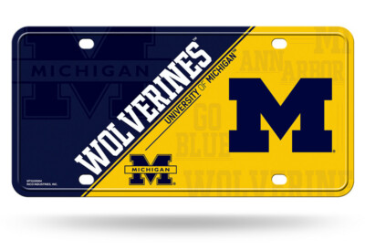 Michigan Wolverines Metal License Plate Auto Tag Man Cave FAST USA ...
