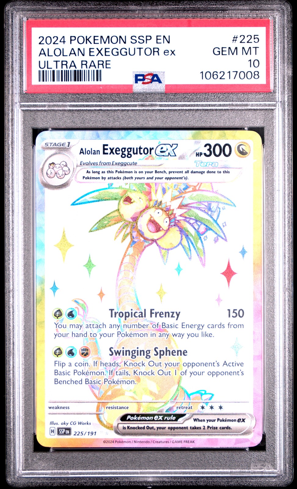 Alolan Exeggutor ex 2024 Scarlet & Violet: Surging Sparks #225/191 ...