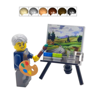 Genuine LEGO® Artist Painter Gift Male Minifigure Painting Easel ...