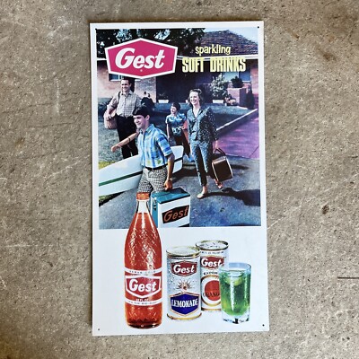 GEST SOFT DRINKS Reproduction Vintage Australian Milk Bar Tin Sign | eBay