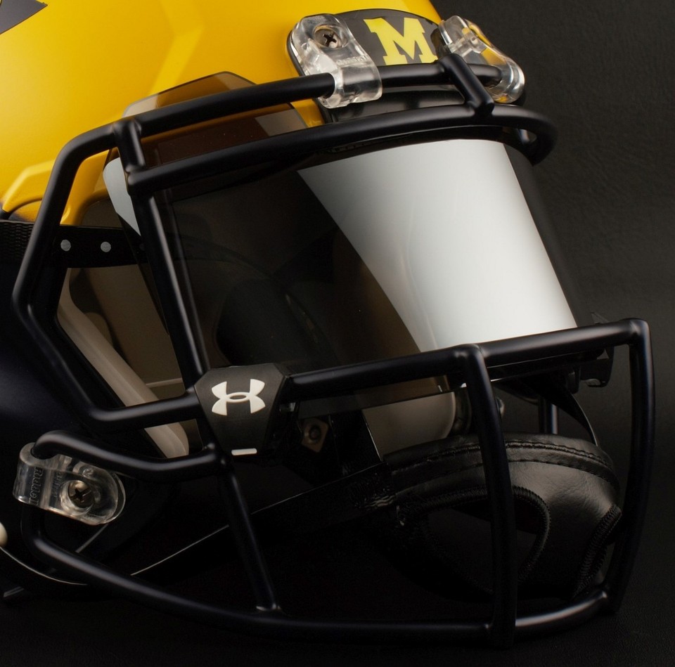 MICHIGAN WOLVERINES Authentic GAMEDAY Football Helmet w/ UNDER ARMOUR ...