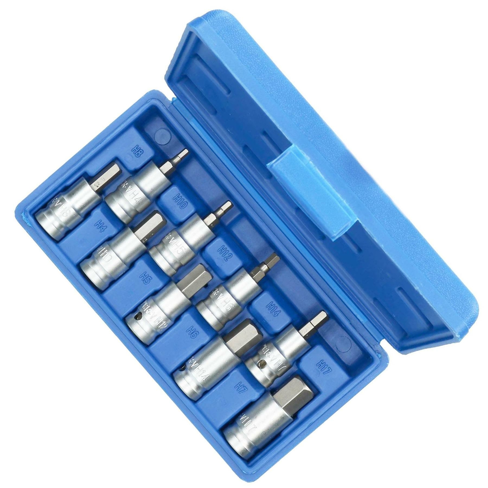 9Pc Drive Allen Key Extra Long 1/2" Drive Impact Hex Socket Set 4mm ...