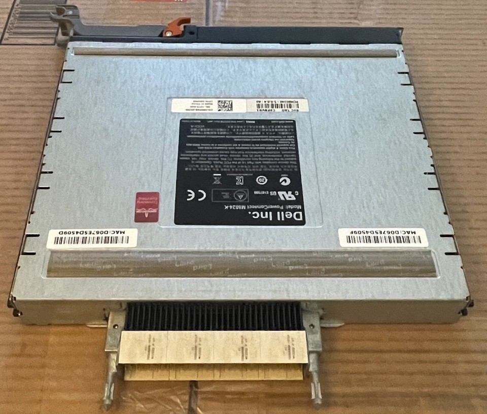 Dell PowerConnect M8024-K P/N# 9NP48 10Gb Ethernet Blade Switch M1000E ...