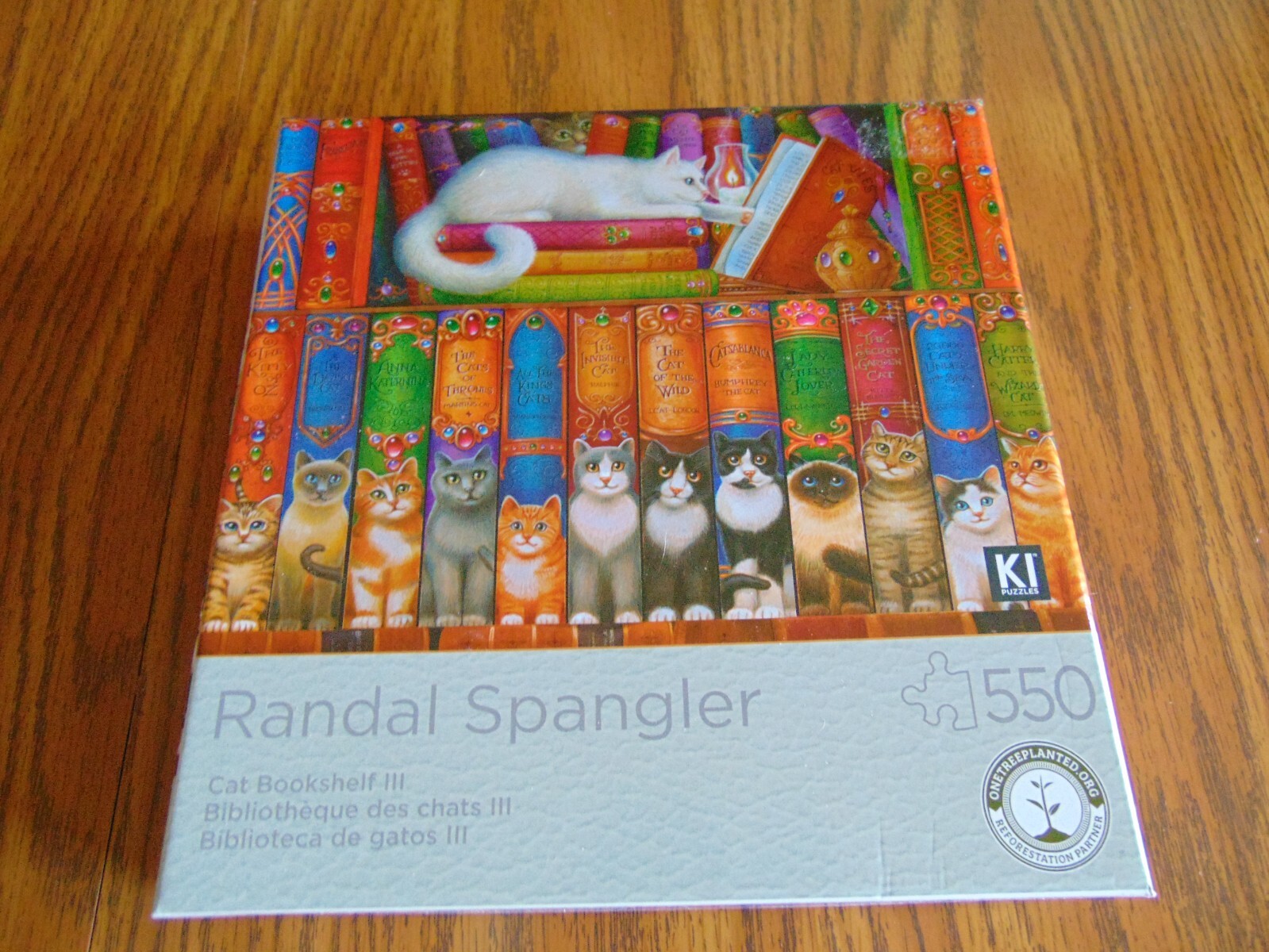 Randal Spangler Art Jigsaw Puzzle 550 Pc 18"x24" Cat Bookshelf III ...