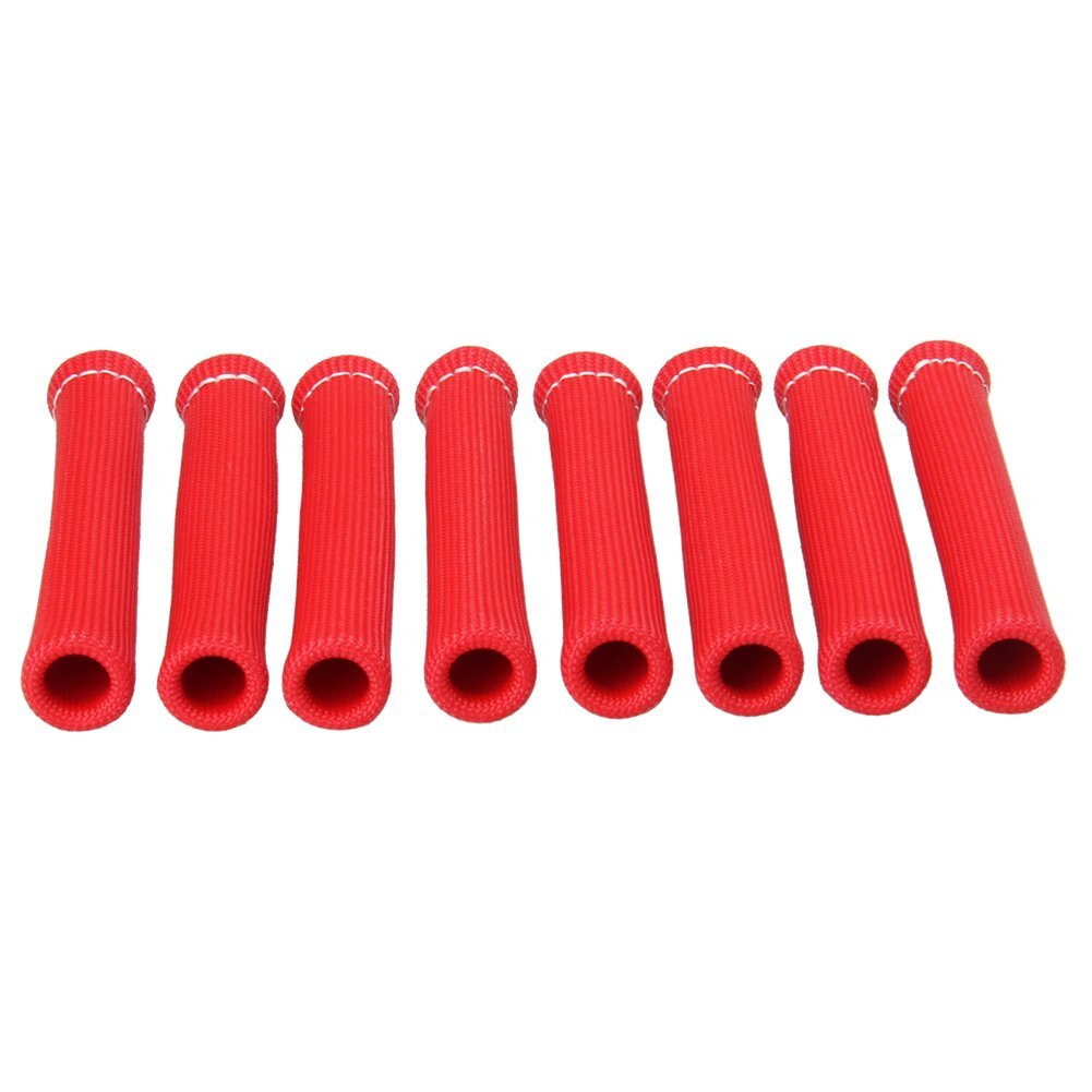 8Pcs 2500° Spark Plug Wire Boots Heat Shield Protector Sleeve SBC BBC ...