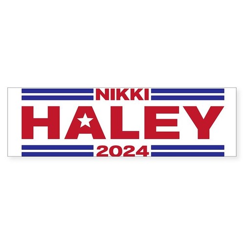 CafePress Nikki Haley 2024 10"x3" Rectangle Bumper Sticker Car Decal ...