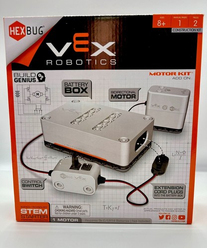 Brand New Hexbug Vex Robotics Powered Motor Kit Add On Switch & Battery ...