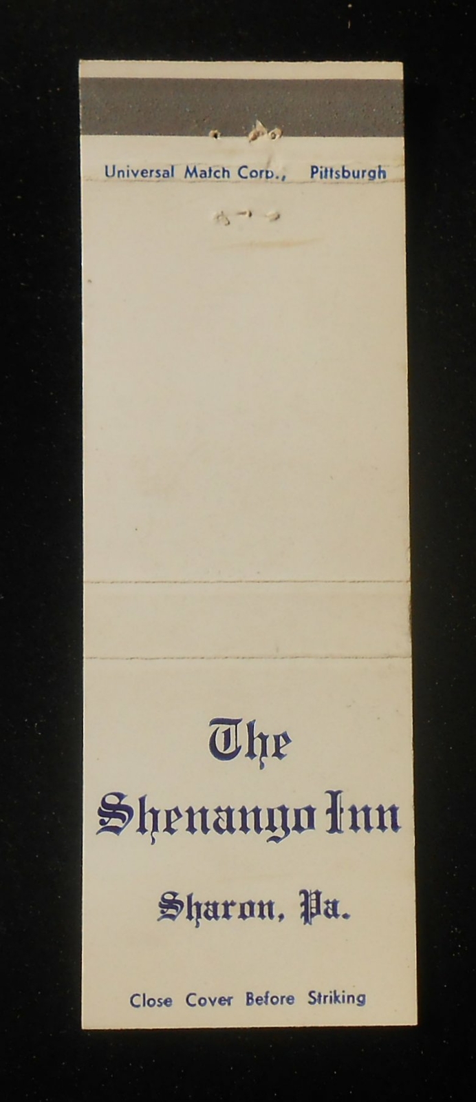 1960s Universal Match The Shenango Inn Sharon PA Mercer Co Matchbook | eBay