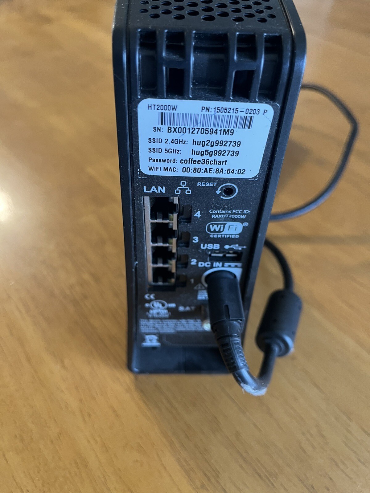 HughesNet HT2000W Satellite Dual Band 2.4Ghz-5Ghz Modem/Router W/ Power ...