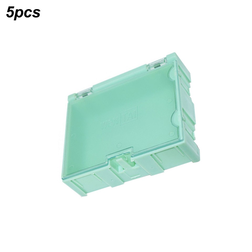 5Pcs Green SMD SMT Electronic Component Container Case Mini Storage ...