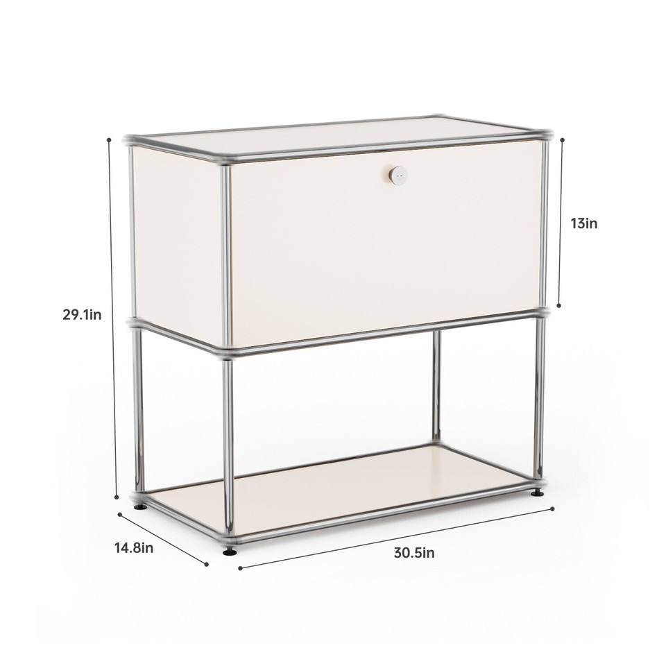 Modern Storage Cabinet Free-Standing Modular Furniture w/ Doors For ...