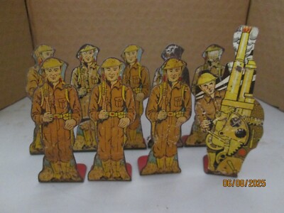 vintage metal army men lot of 9 | eBay