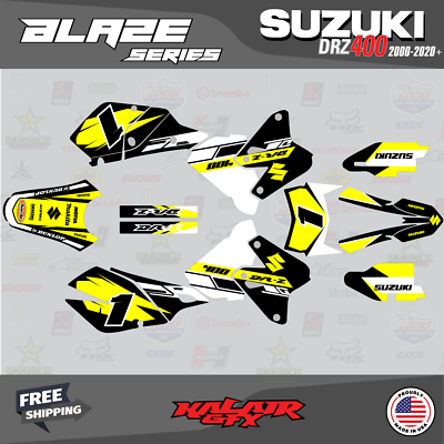 DRZ400SM Graphics Kit Blazing Series DRZ400 SM S E DRZ 400 Yellow | eBay