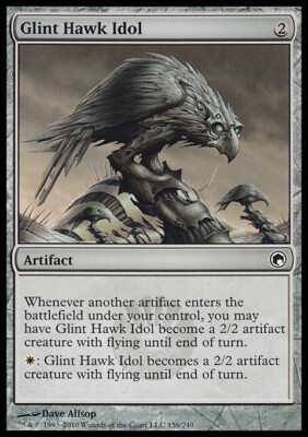 MTG Magic the Gathering Glint Hawk Idol (156/259) Scars of Mirrodin NM ...