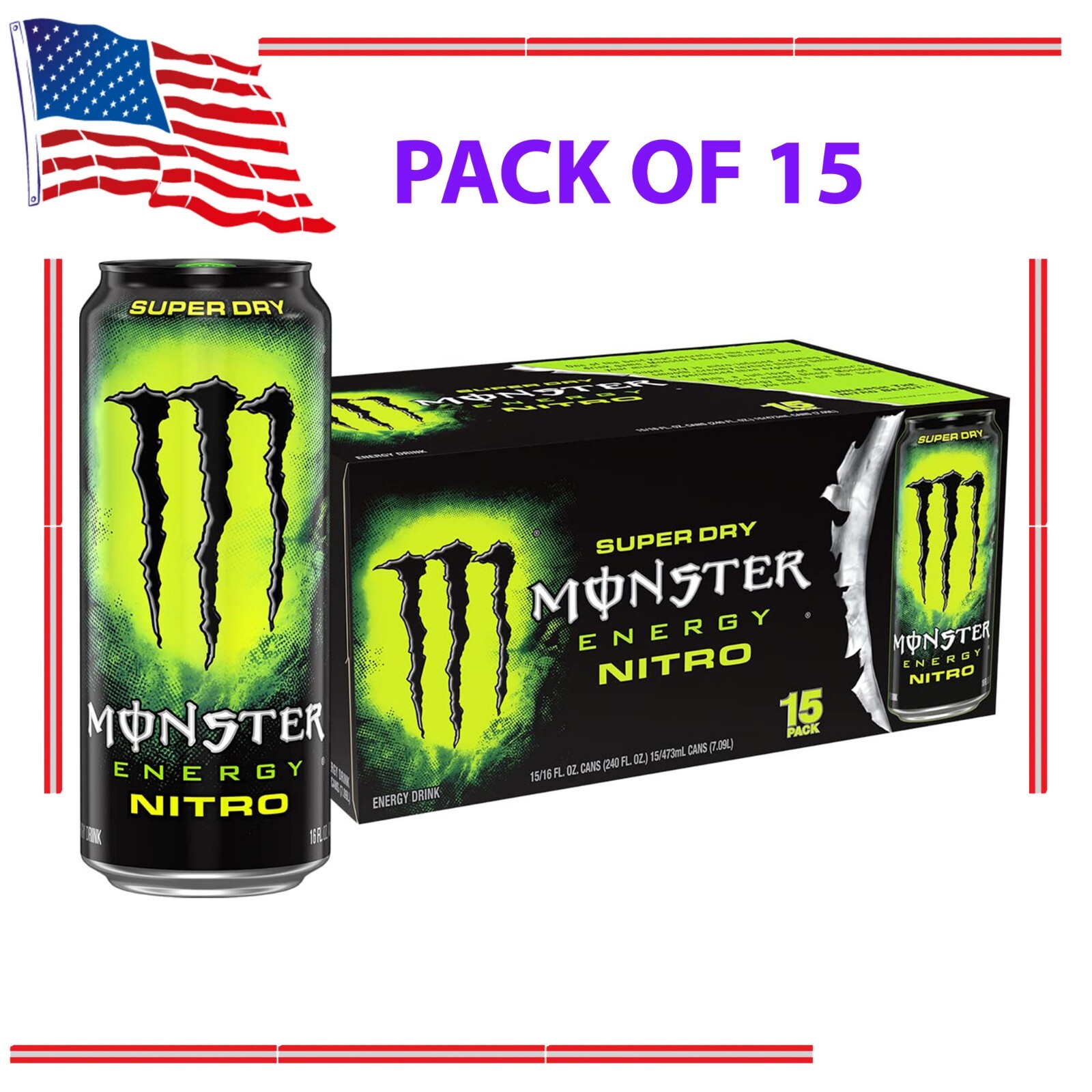 Monster Energy Nitro Super Dry, Maximum | Grelly USA