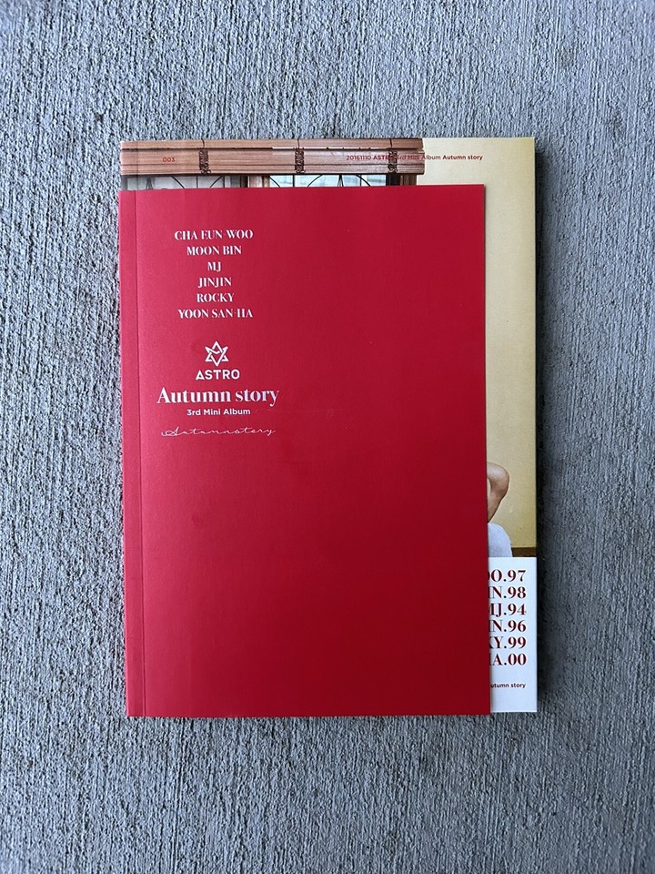 ASTRO Official Autumn Story Album - Red Version - Photocards - Poster ...