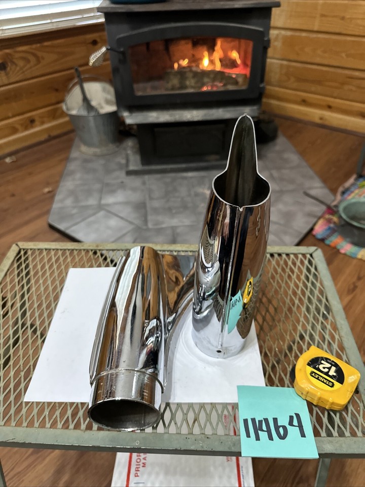 Harley Slip On Muffler Fish Tail Shark Tip End Cap Dresser Softail ...