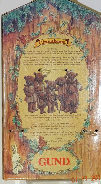 GUND CINNABEAR Cinnabears Grandpa Basil Teddy Bear MINT for sale online ...