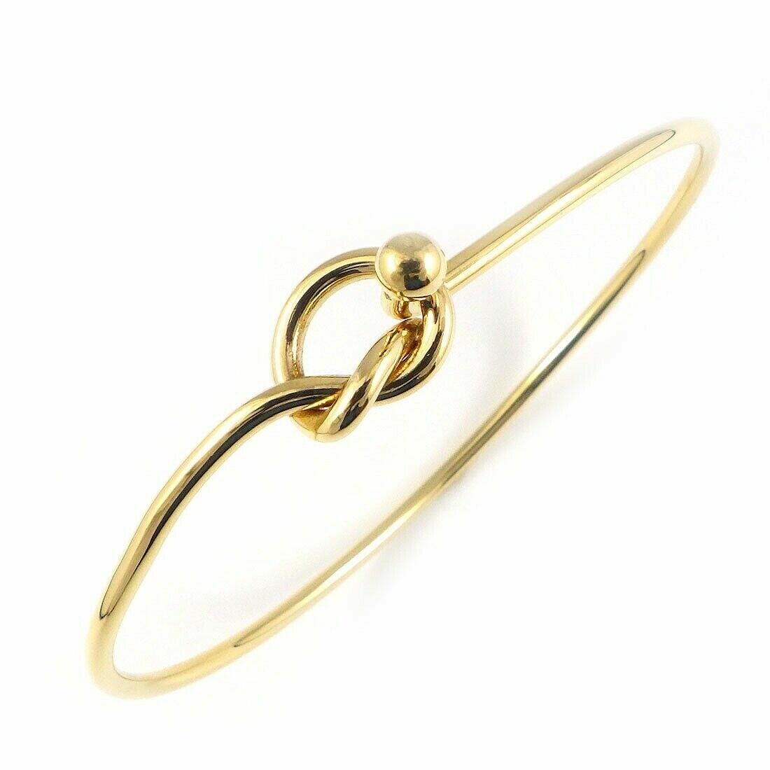Tiffany & Co. 18K Yellow Gold Love Knot Twist Hook and Eye Bracelet | eBay