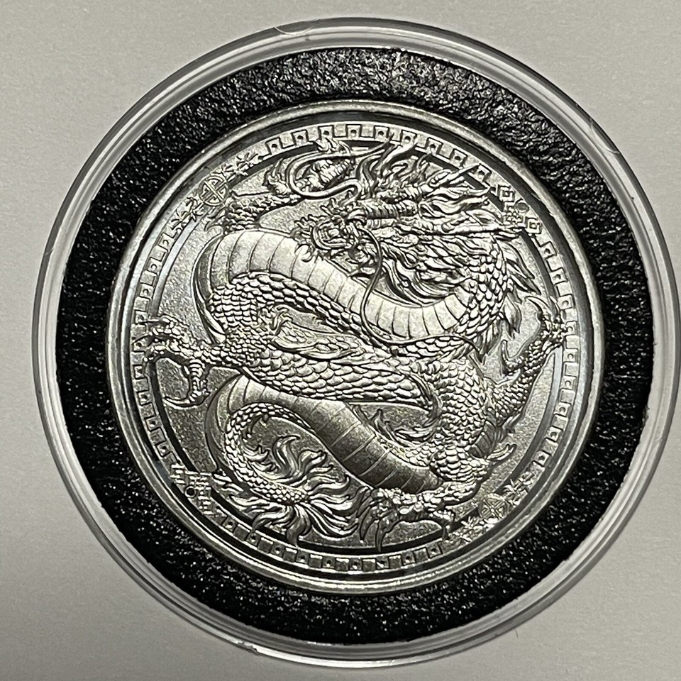 2024 Year Of The Dragon Yin Yang Coin 1 Troy Oz .999 Fine Silver Round ...