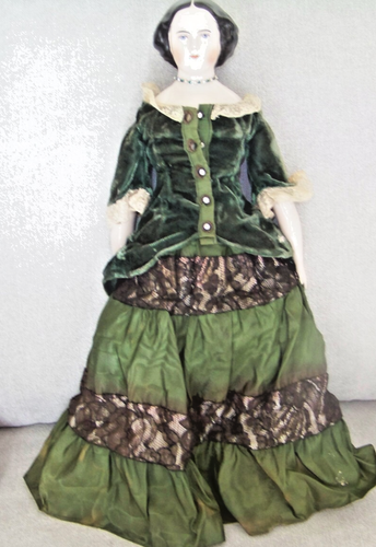 EMMA CLEAR PORCELAIN CHINA HEAD VINTAGE ALL ORIGINAL 18 1/2" Doll | eBay