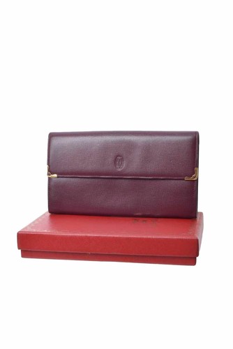 Cartier Mustline Wallet Bordeaux Leather Compact Phone Holder | eBay