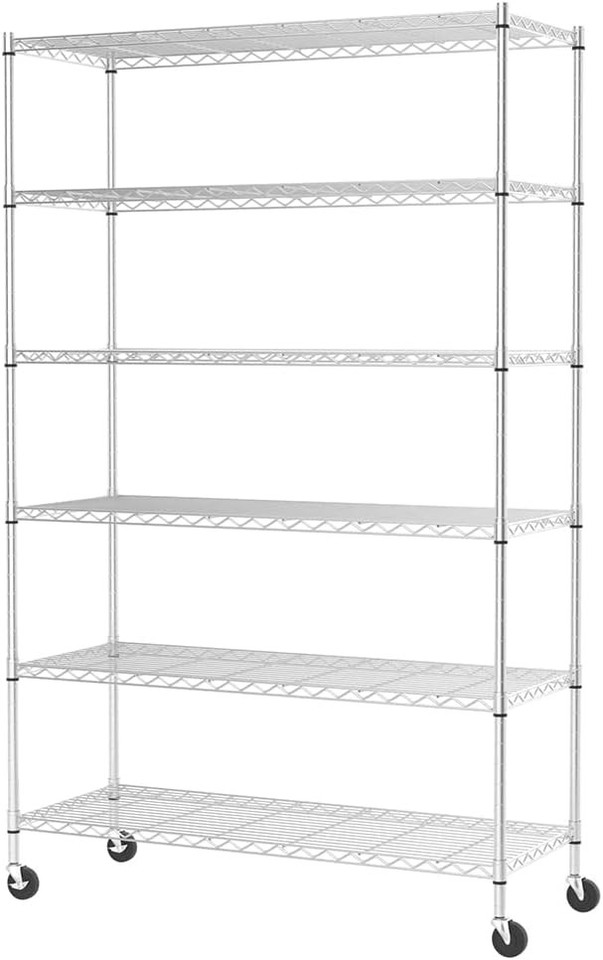 14" D×36" W×72" H Wire Shelving Unit Commercial Metal Shelf W/ 5 Tier ...
