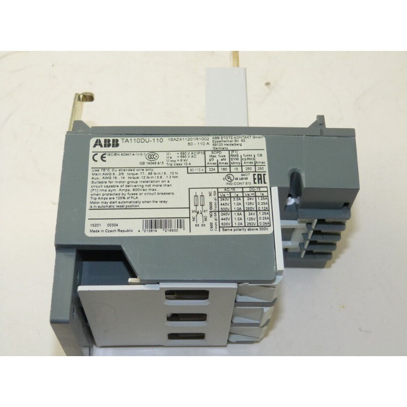 ABB TA110DU-110 Thermal Overload Relay 80-110V NEW US Free TAX | eBay