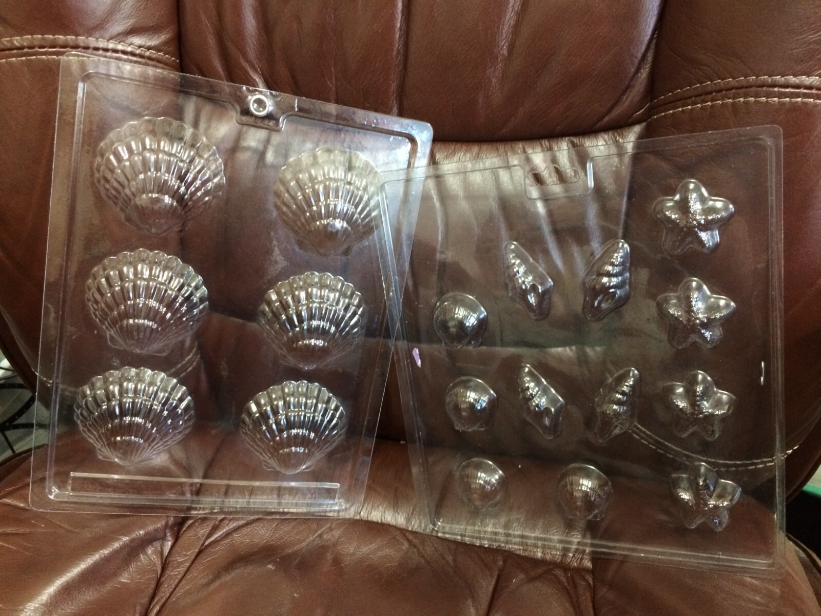 2 Seashell Sea Life Nautical Chocolate fondant soap candy making Molds ...