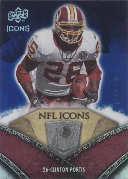 2008 Upper Deck Icons - Nfl Icons Clinton Portis #NFL14 Rainbow Blue ...