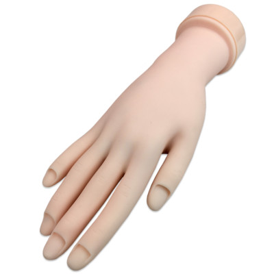Beauticom Round Base Soft Flexible Plastic Hand Model For Nail Art ...