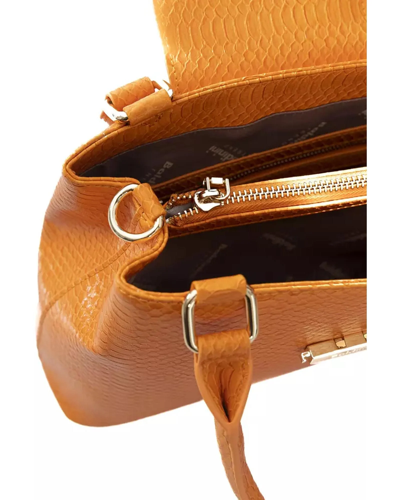 Flap Closure Double Compartment Shoulder Bag with Golden Details One ...