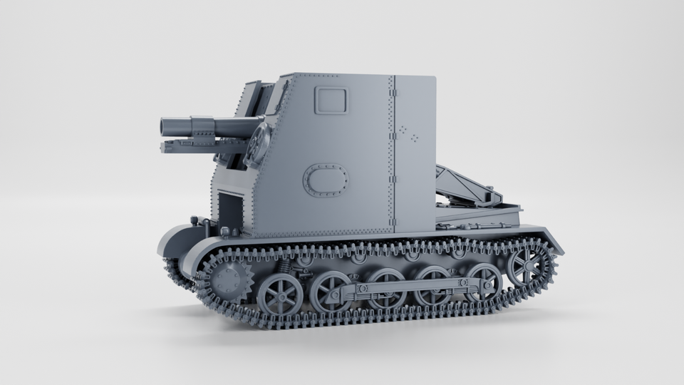 Wargame3D Miniature WW2 German 15 cm sIG 33 auf Panzer I Ausf B Tank ...
