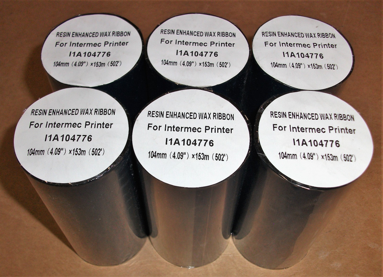 PRINTER INK THERMAL TRANSFER RESIN RIBBON 4.09" X 502' 104MM X 153M FOR ...
